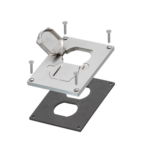 Arlington 1-Gang Cover Kit w/ Flip Lids for Gangable Box, Metallic ...