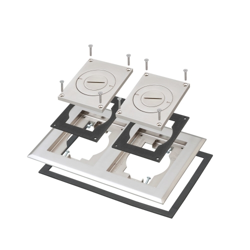 Arlington 2-Gang Frame Kit w/ 2-in & 1-in Inserts for Gangable Box ...