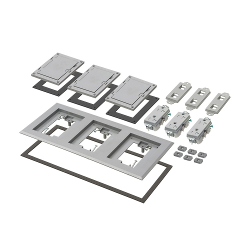 Arlington 3-Gang Frame Kit w/ Flip Lid for Gangable Box, Gray ...