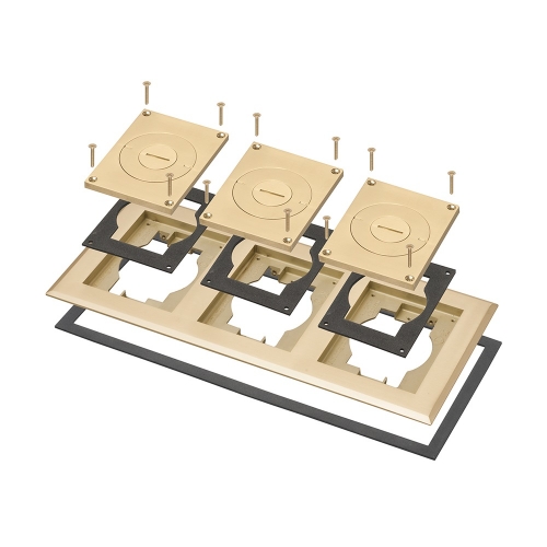 Arlington 3-Gang Frame Kit w/ 2-in & 3/4-in Inserts for Gangable Box ...