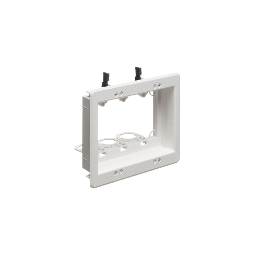 Arlington 3-Gang Low Voltage Mounting Bracket, Recessed, White ...