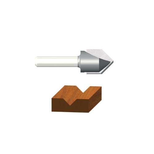 Vermont American 90 Degree x 1/2-in V-Groove Router Bit, Carbide Tipped ...