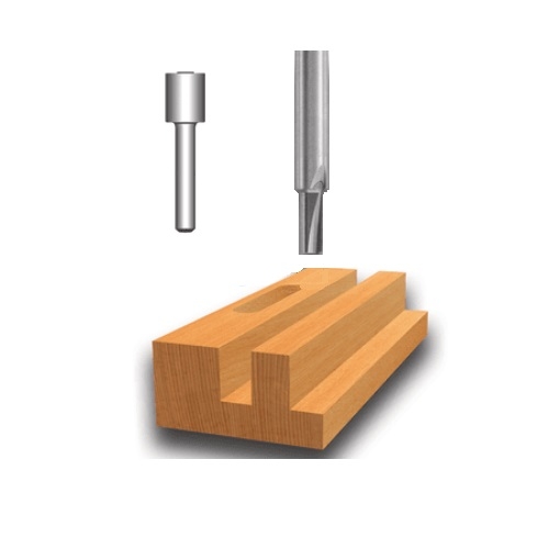 Bosch 1/8-in x 1/2-in Straight Router Bit, Solid Carbide, 2-Flute ...