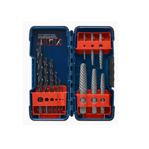Bosch Screw Extractor, Spiral Flute, High-Carbon Steel, 12 pc (Bosch ...