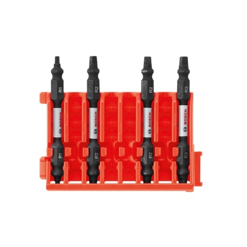 Bosch 4 pc. Impact Tough Double-Ended Bit Set w/ Clip, Square (Bosch ...
