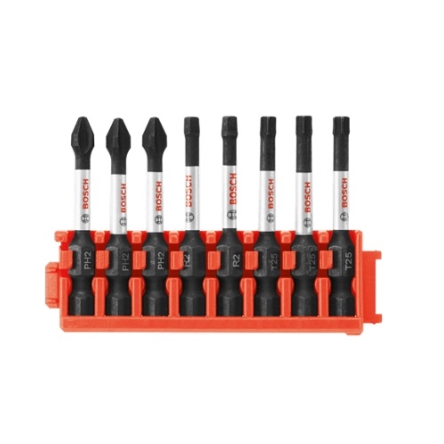 Bosch 8 pc. 2-in Impact Tough Power Bits w/ Clip, Variety (Bosch ...