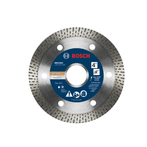 Bosch 4-in Diamond Wheel, Continuous Rim, Premium (Bosch DBC0402 ...