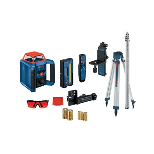 Bosch Self-Leveling Horizontal/Vertical Rotary Laser Kit, 2,000-ft Max ...
