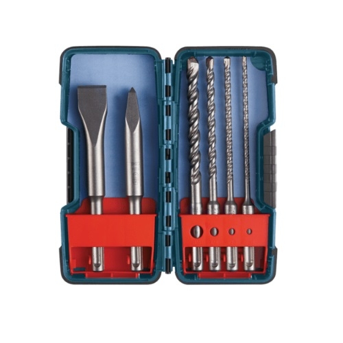 Bosch 6 pc Bulldog Rotary Hammer Bit Set w/ Chisels (Bosch HCST006 ...
