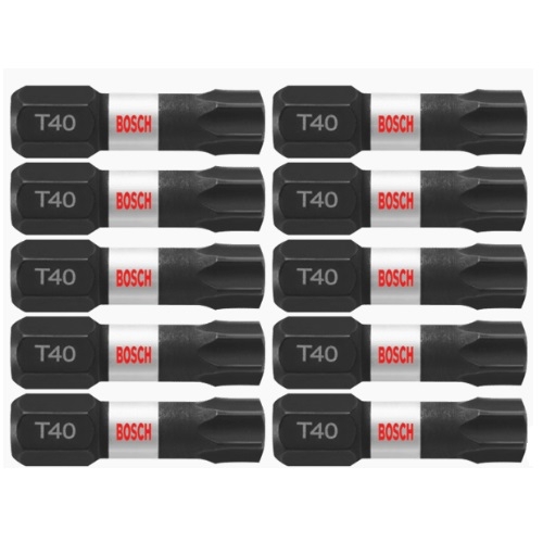 Bosch 1-in Impact Tough Insert Bit, T40, 10 Pack (Bosch ITT401B ...