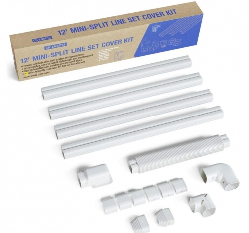 Cooper & Hunter 12-ft Mini-Split Line Set Cover Kit, 4-in Width (Cooper ...