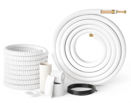 Cooper & Hunter 25-ft Copper Line Length-Bundled Installation Kit, 3/8 ...