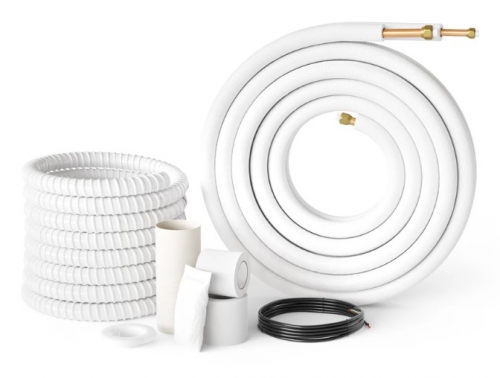 Cooper & Hunter 50-ft Copper Line Length-Bundled Installation Kit, 3/8 ...