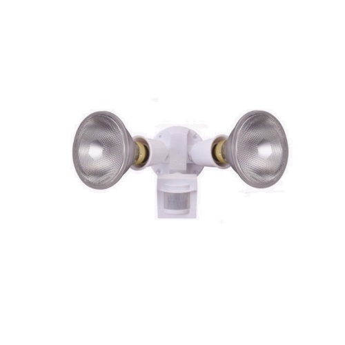 CyberTech Dual Head Screw-In Security Light Fixture w/ Motion Sensor ...