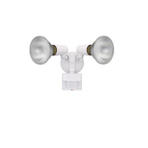 CyberTech Dual Head Screw-In Security Light Fixture w/ Motion Sensor ...