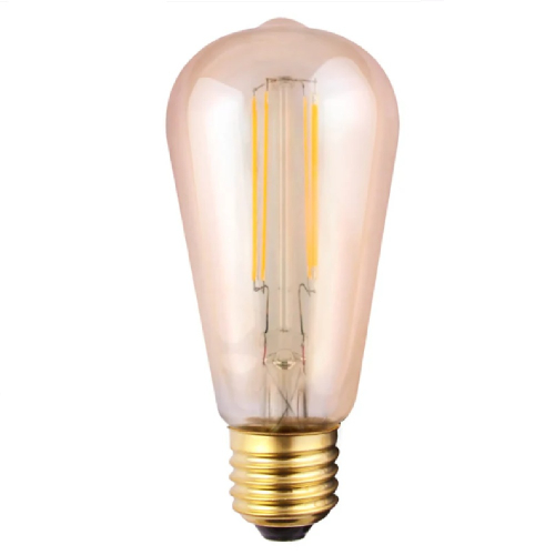 CyberTech 5.5W LED Vintage ST21 Lamp, E26, 120V, 2200K (CyberTech LB4A ...