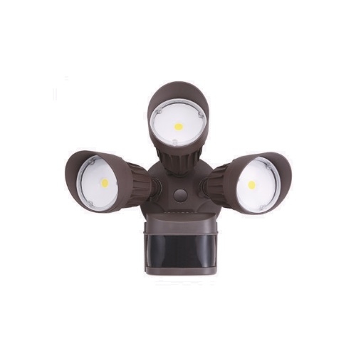 CyberTech 30W Triple Head Security Light w/ Motion Sensor, 2460 lm ...
