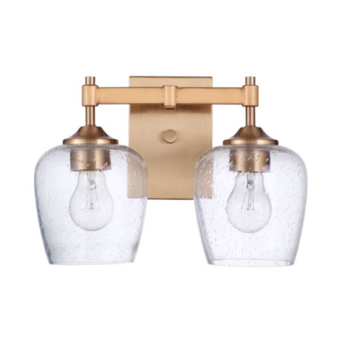 Craftmade Stellen Vanity Light Fixture w/o Bulbs, 2 Lights, E26, Satin ...