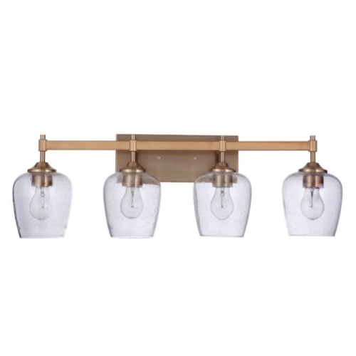 Craftmade Stellen Vanity Light Fixture w/o Bulbs, 4 Lights, E26, Satin ...