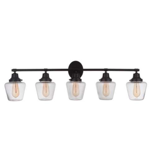 Craftmade Essex Vanity Light Fixture w/o Bulbs, 5 Lights, E26, Flat ...