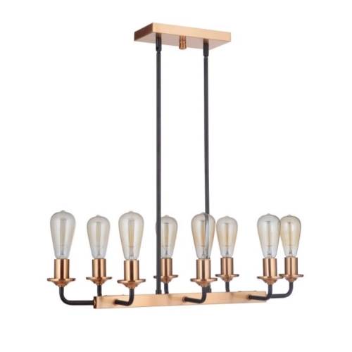 Craftmade Randolph Island Light Fixture w/o Bulbs, 8 Lights, Flat Black ...