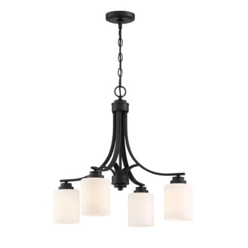 Craftmade Bolden Chandelier Fixture w/o Bulbs, 4 Lights, Flat Black ...