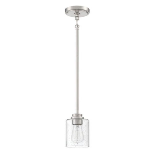 Craftmade Bolden Mini Pendant Fixture w/o Bulb, 1 Light, E26, Nickel ...