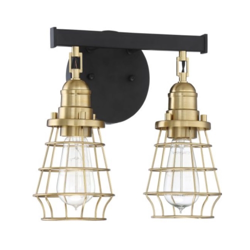 Craftmade Thatcher Vanity Light Fixture w/o Bulbs, 2 Lights, Flat Black ...