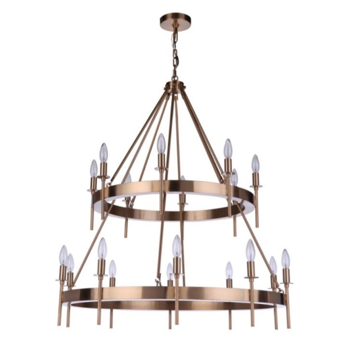 Craftmade Larrson Chandelier Fixture w/o Bulbs, 18 Lights, E12, Satin ...