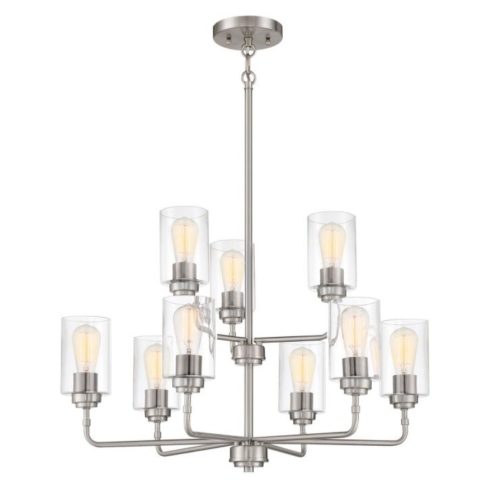 Craftmade Stowe Chandelier Fixture w/o Bulbs, 9 Lights, E26, Polished ...