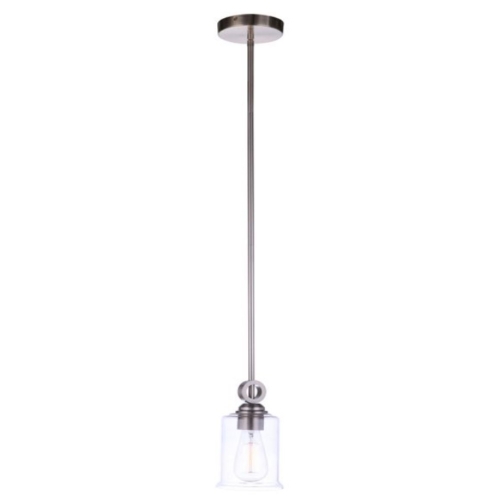 Craftmade Romero Mini Pendant Fixture w/o Bulb, 1 Light, E26, Satin ...