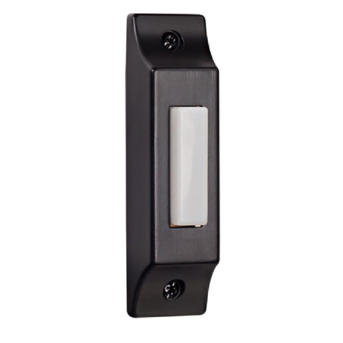 Craftmade 0.2W LED Builder Rectangular Lighted Push Button, Black ...