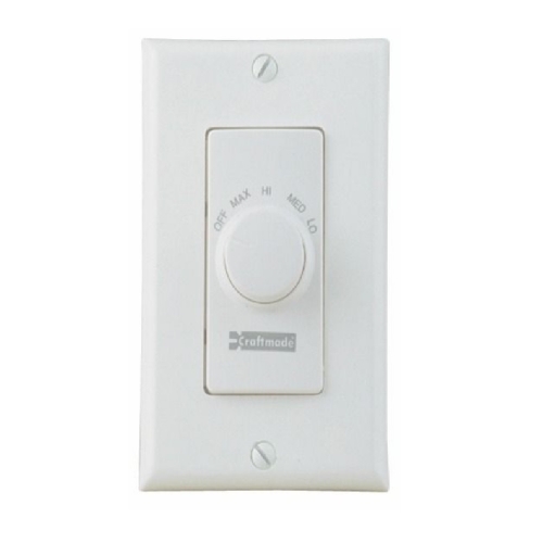 Craftmade 4-Speed Fan & Light Control w/ Decorative Plate, White ...