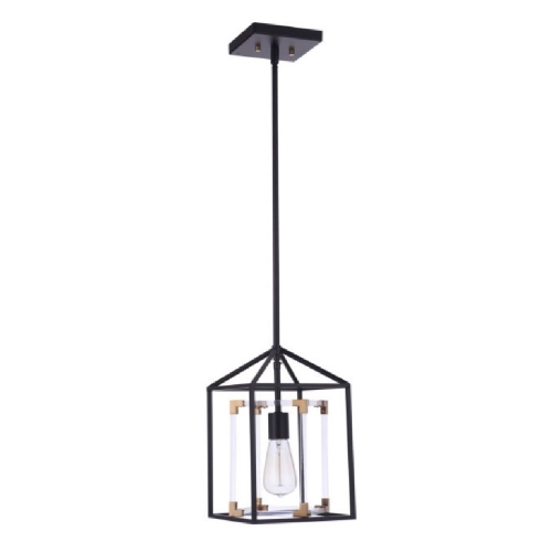 Craftmade Aaron Pendant Light Fixture w/o Bulb, 1 Light, E26, Black ...
