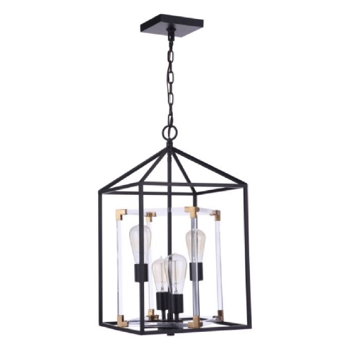 Craftmade Aaron Pendant Light Fixture w/o Bulbs, 4 Lights, E26, Black ...
