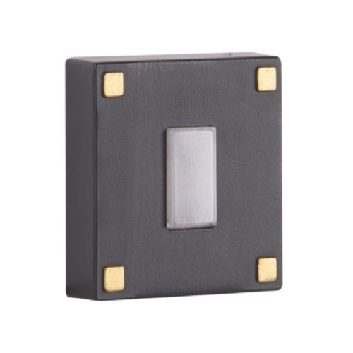 Craftmade 0.2W LED Square Transitional Lighted Push Button, Flat Black ...