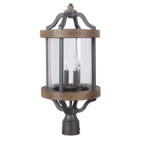 Craftmade Ashwood Outdoor Post Mount w/oBulb, 2 Light, E12, Black ...