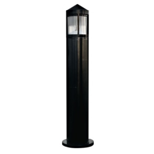 Dabmar 6W LED Bollard Light, Clear & Frosted Lens, 120V, 3000K, Black ...