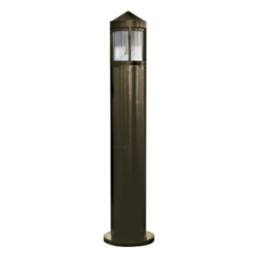 Dabmar 6W LED Bollard Light, Clear & Frosted Lens, 120V, 6000K, Bronze ...