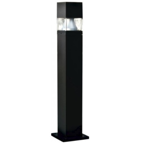 Dabmar Lighting 20W Square LED Bollard Pathway Light, 3000K, Black ...