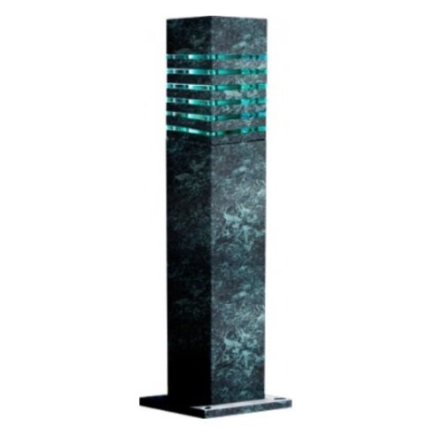 Dabmar 6W LED Square Steel Bollard Light, E26, 120V, 3000K, Verde Green ...