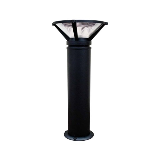 Dabmar 20W LED Ribbed Bollard, 120-277V, 3000K, Aluminum, Black (Dabmar ...