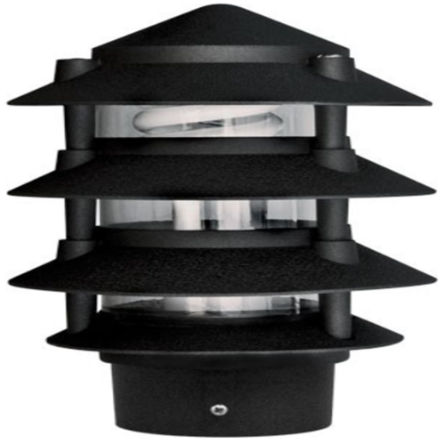 Dabmar Pagoda 4-Tier, 3-in Base, 10-in Top, 120V, E26, BK (Dabmar D5100 ...