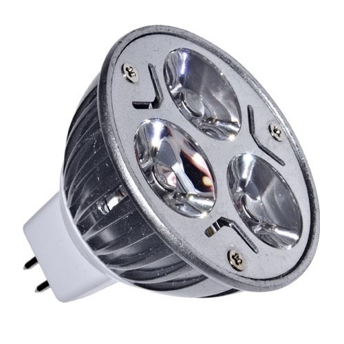 Dabmar 3W LED MR16 Bulb, 2-Pin Base, 12V, 6500K, Bronze (Dabmar DL-MR16 ...