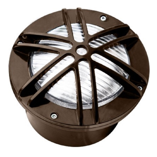 Dabmar 6W LED In-Ground Well Light w/ Star Grill, 12V, Screw, 64K ...