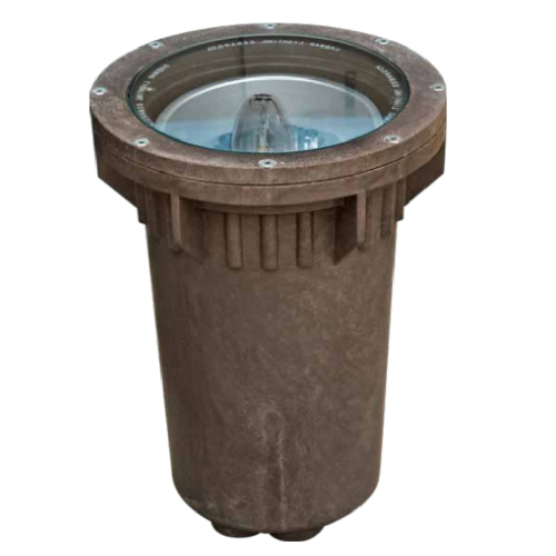 Dabmar 25W 14-in Fiber G In-Ground Well Light, 120V, E26, 6400K, Bronze ...