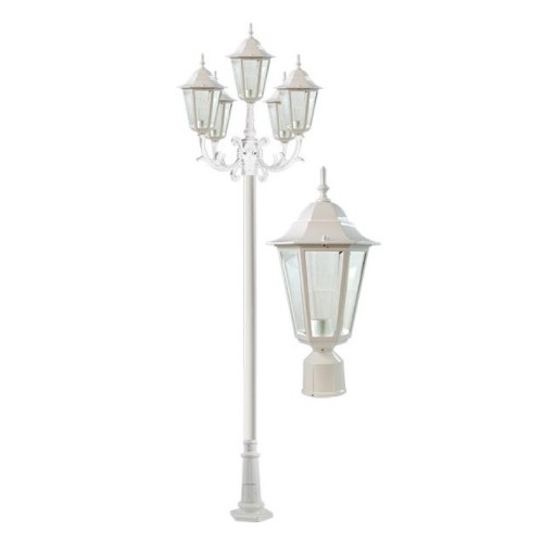 outdoor lamp posts white