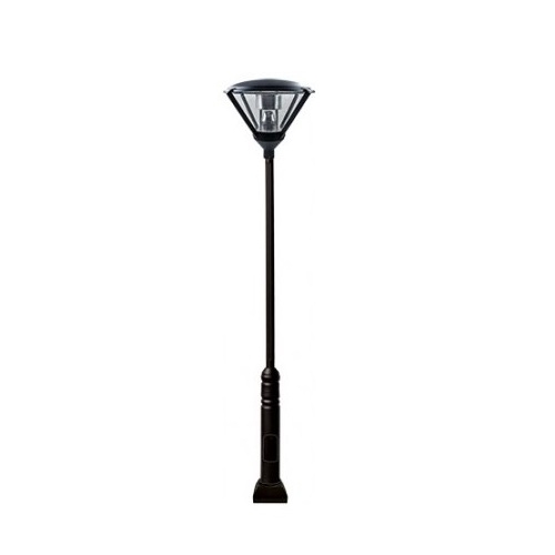 Dabmar 11-ft 30W LED Triangular Lamp Post Fixture, E26, 85V-285V, Black ...