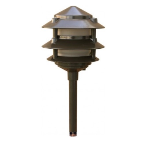 Dabmar Three-Tier Pagoda Path & Walkway Light w/o Bulb, Bi-Pin Base ...