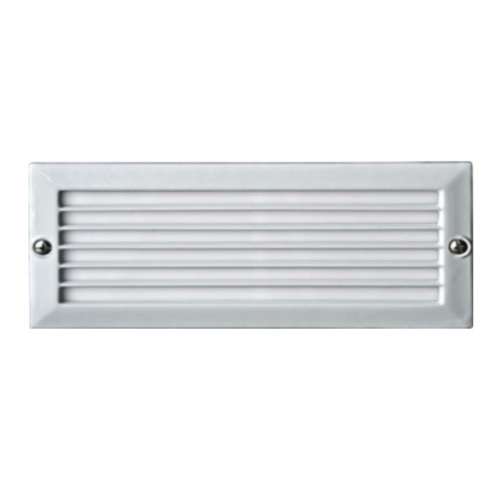 Dabmar 5W LED Recessed Louvered Step & Wall Light, 12V, 3000K, White ...
